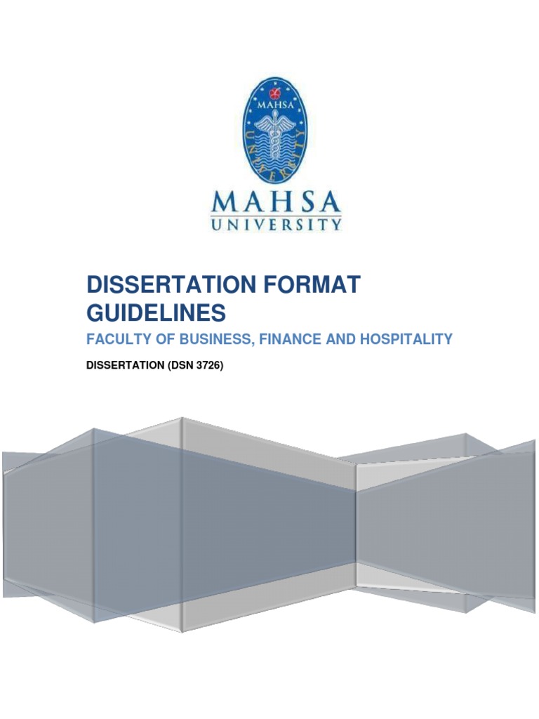 Dissertation Format Guidelines For MAHSA University | PDF | Thesis ...