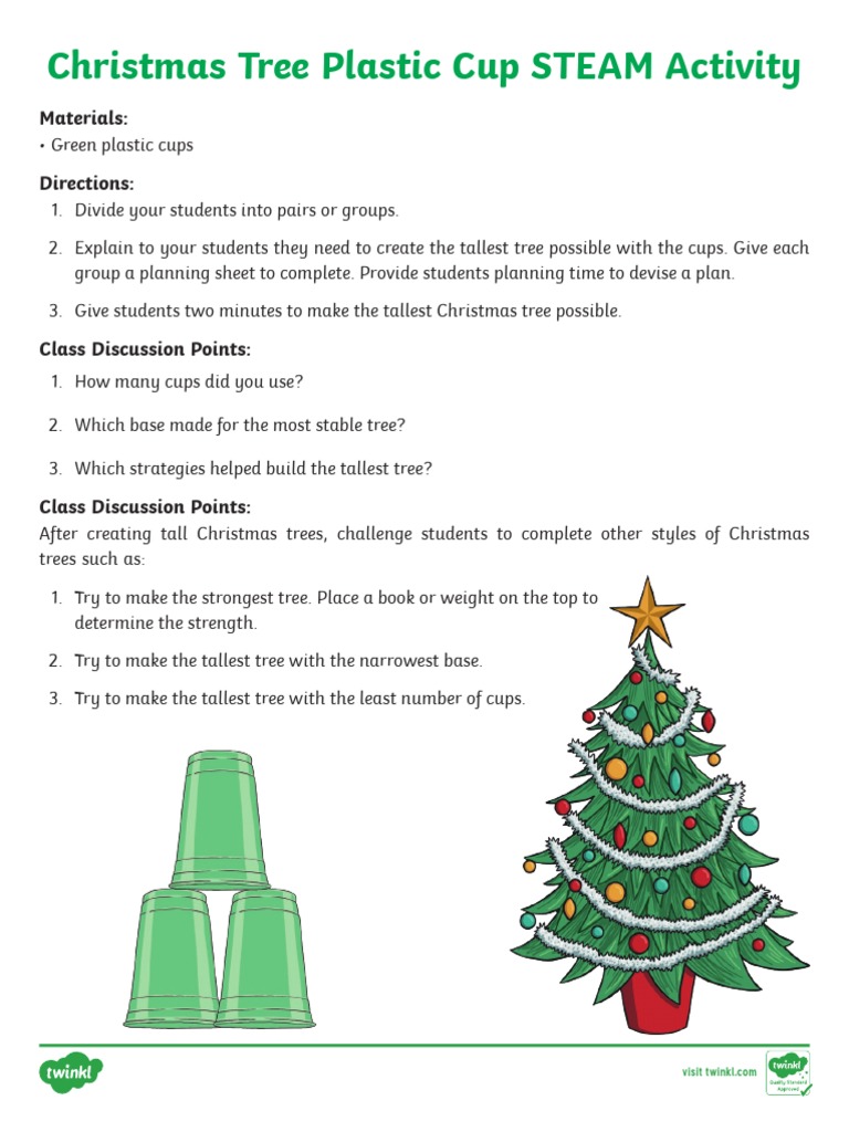Cup-Based Christmas Tree Challenge | PDF