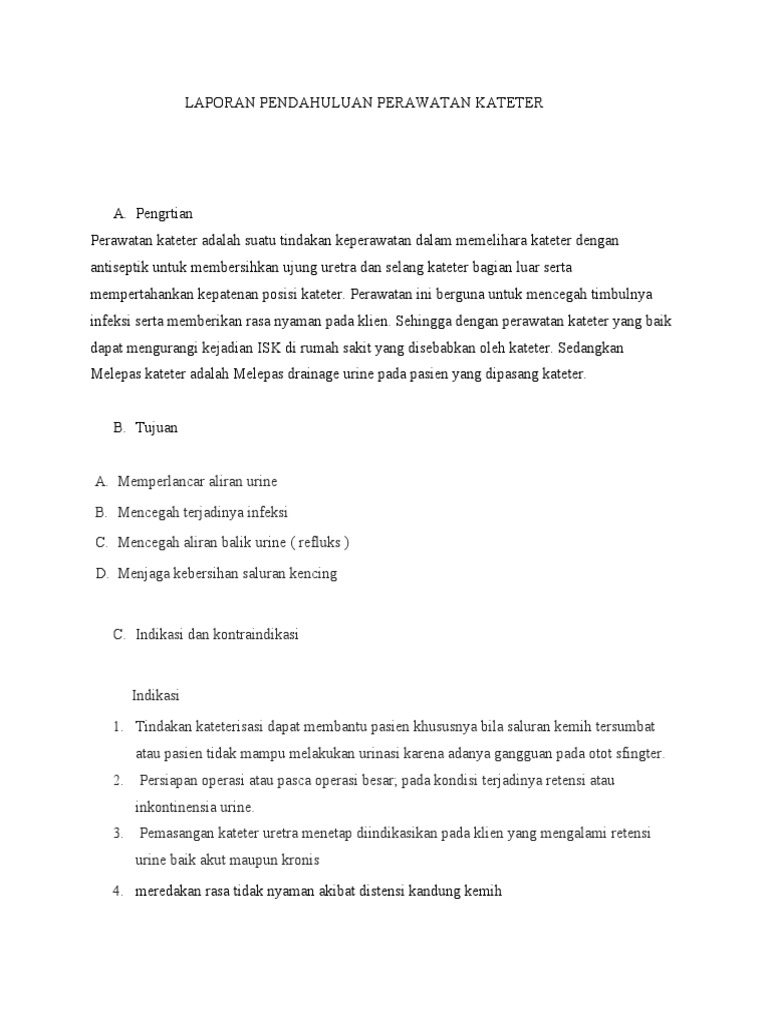 LP Perawatan Kateter | PDF