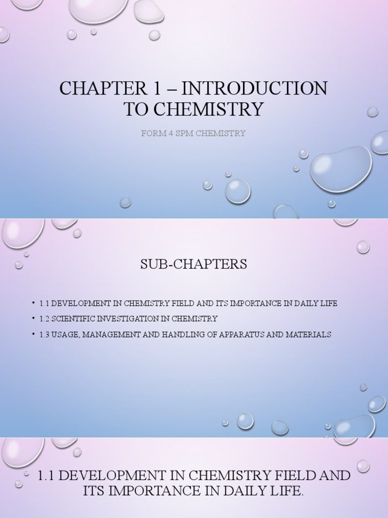 Chapter 1 - Introduction To Chemistry | PDF | Oxide | Chemical Substances