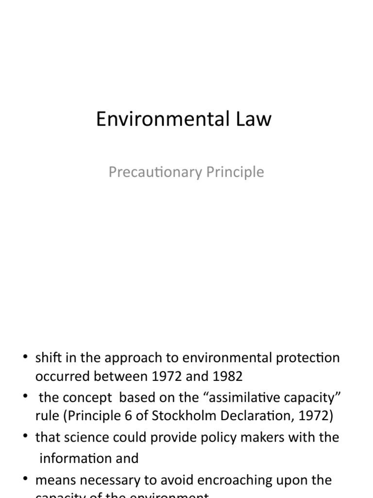 Precautionary Principleppt | PDF | Natural Environment | Policy
