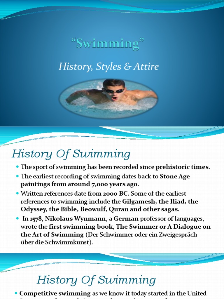 Brief History of Swimming Evolution | PDF | Swimming (Sport) | Swimming