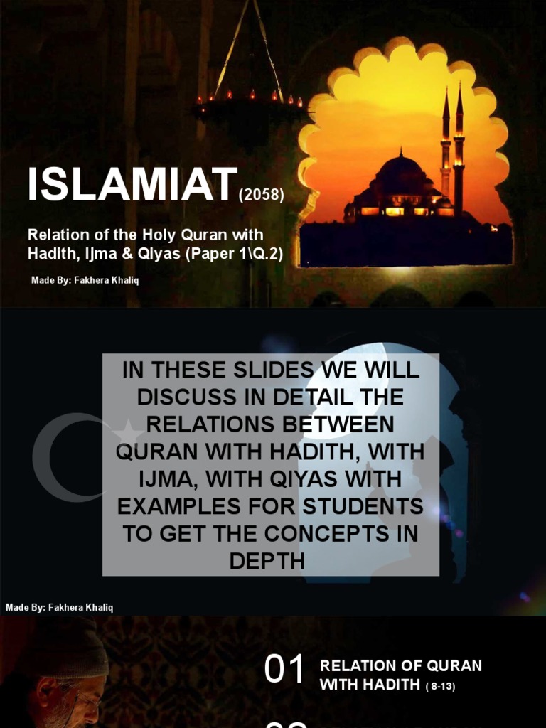 Sources of Islamic Law 2 | PDF | Hadith | Quran