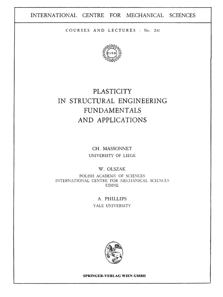 Plasticity in Structural Engineering Fundamentals and Applications ...