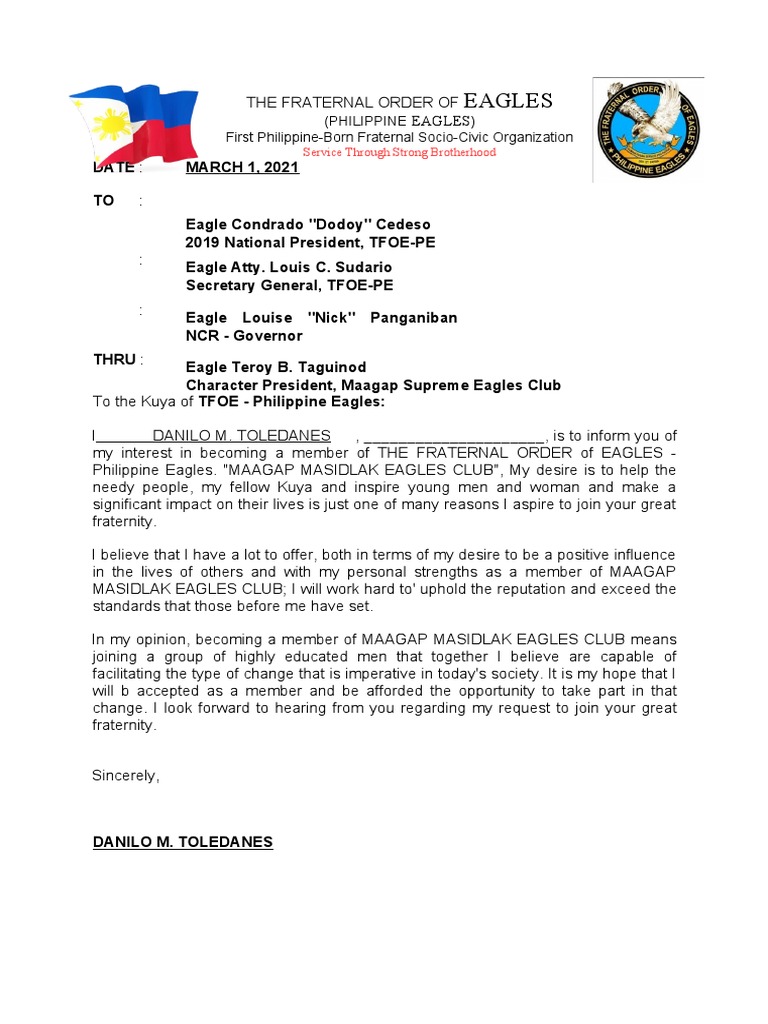 Eagles: (Philippine) First Philippine-Born Fraternal Socio-Civic Organization | PDF