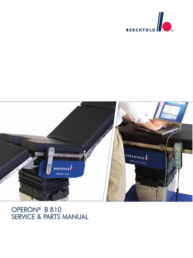 Berchtold Operon B-810 Operating Table - Service Manual | PDF | Menu ...