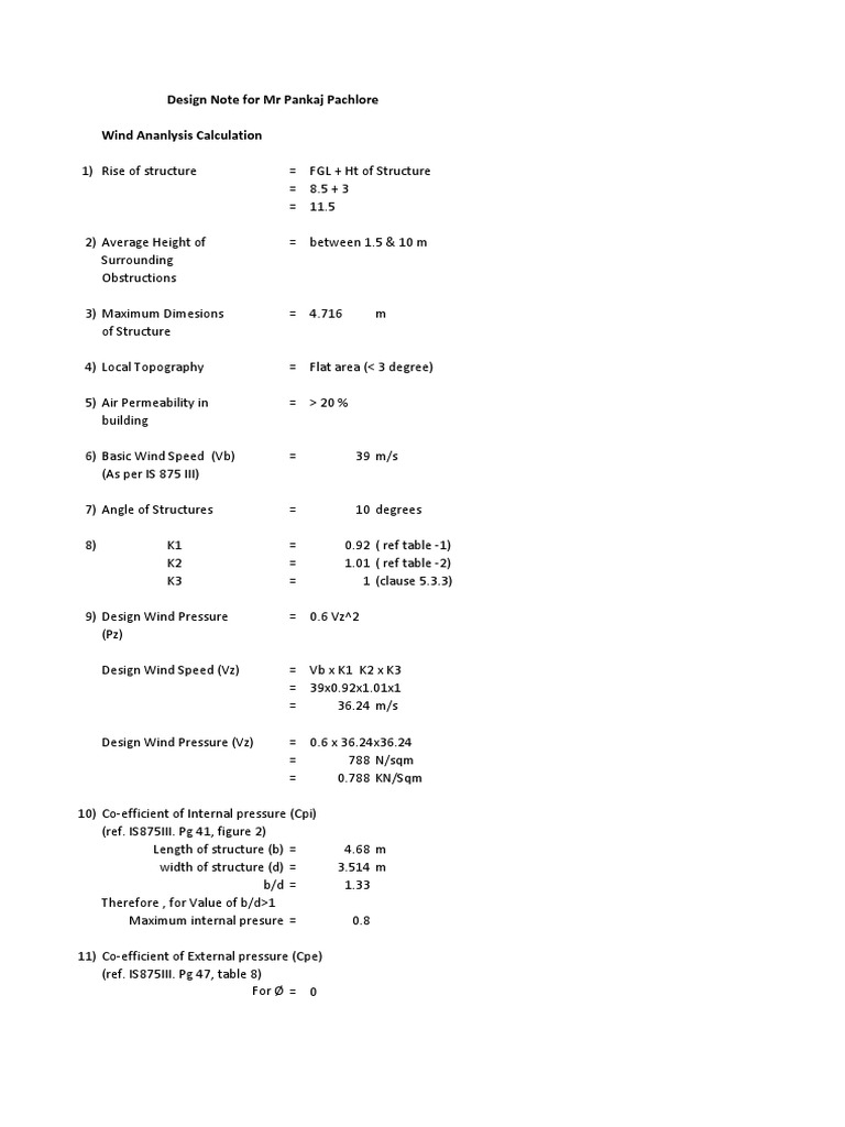 Wind Load Analysis For Open Structure | PDF | Building Engineering ...