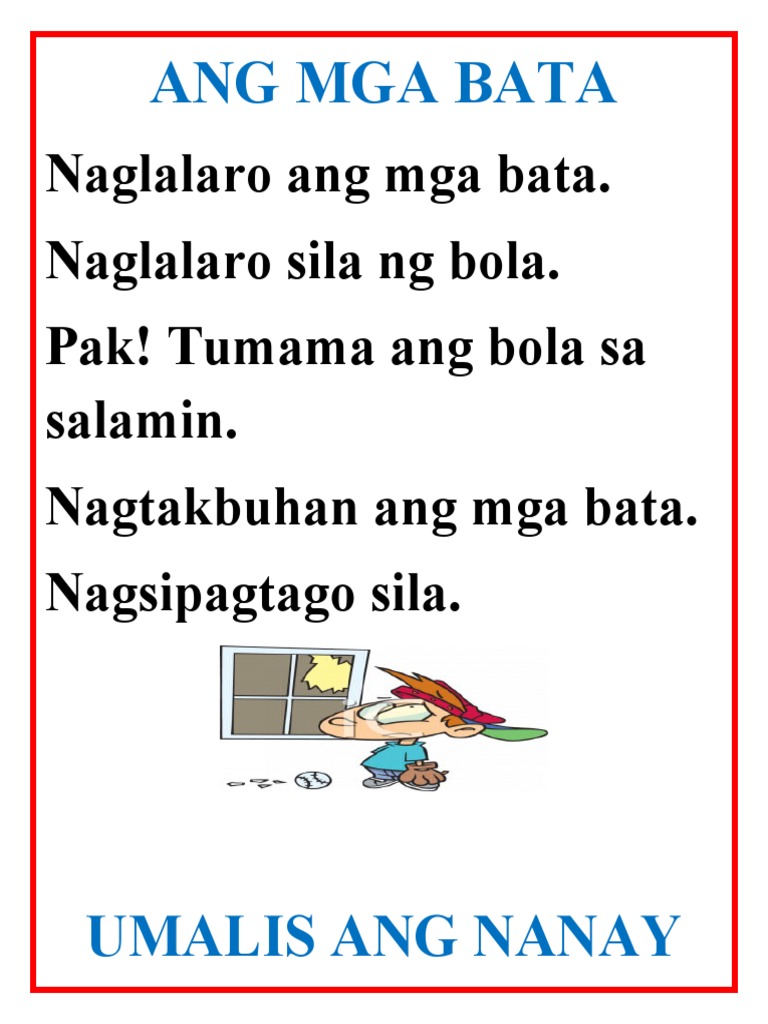 English-Filipino Reading Materials For Printing | PDF