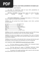 Deed of Sale with Mortgage Assumption | PDF | Mortgage Law | Property Law