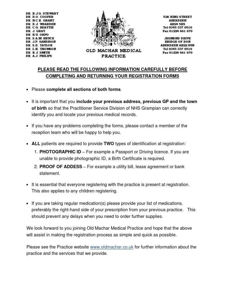 Old Machar Medical Practice: WWW - Oldmachar.co - Uk | PDF | Organ ...