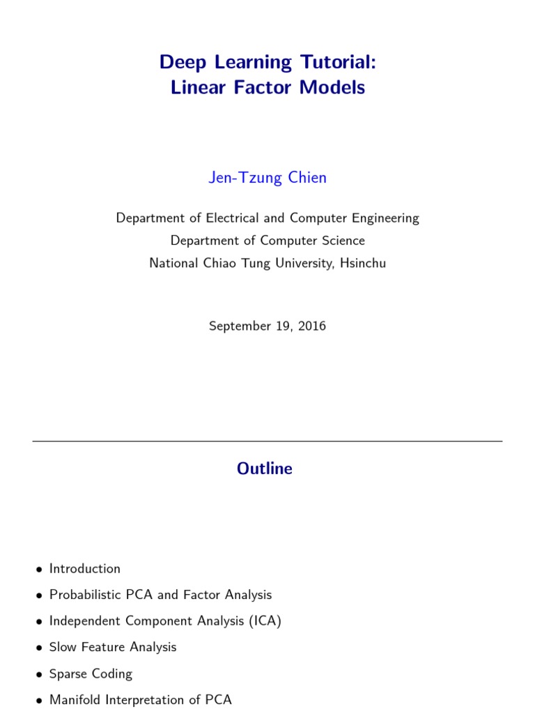 ch13 Linear Factor Models | PDF | Principal Component Analysis | Factor ...