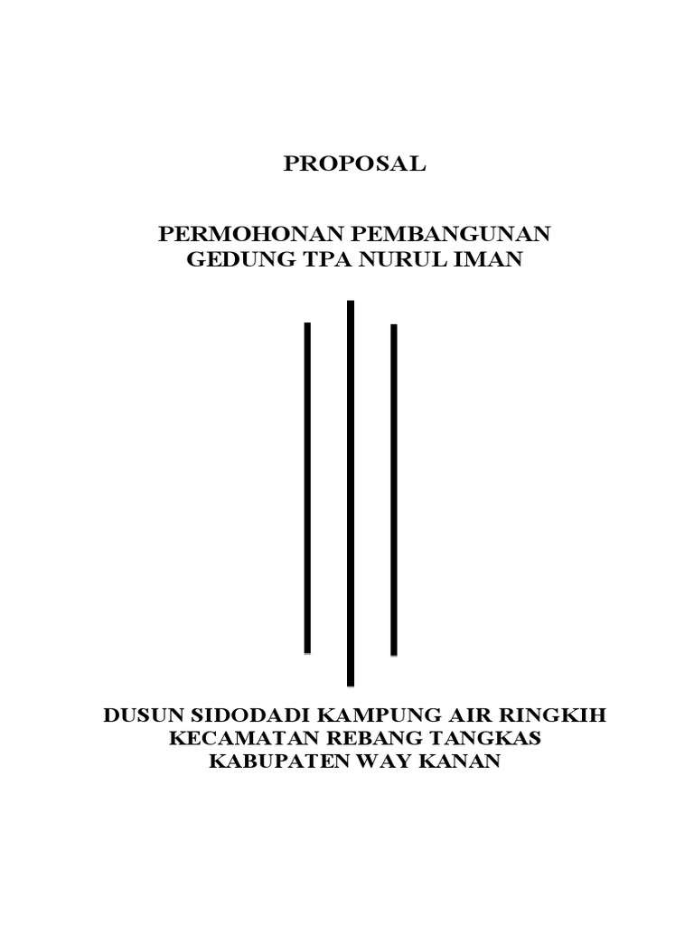 Proposal Tpa Pembangunan Gedung Nurul Iman | PDF