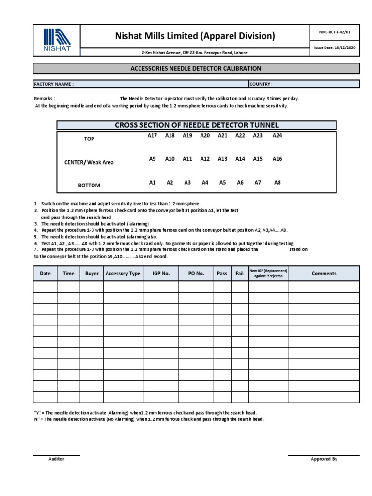 Needle Detector Calibration Procedure | PDF | Sports | Nature