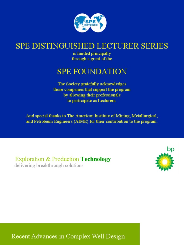 Recent Advances in Complex Well Design - SPE Presentation | PDF