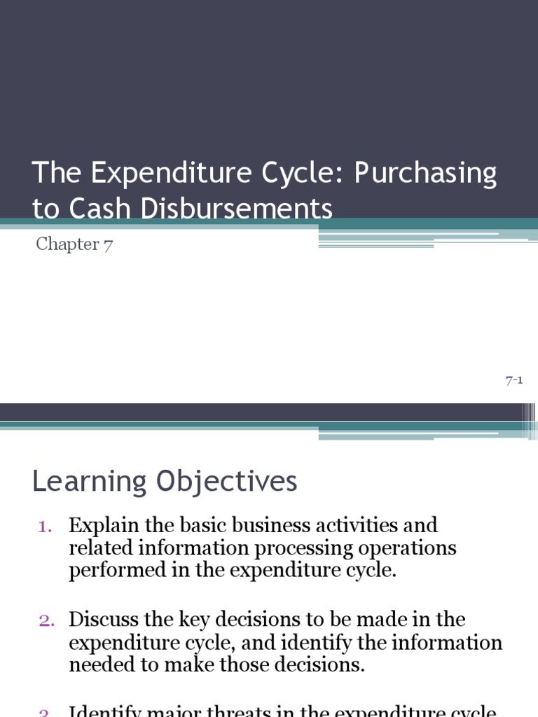 Chapter 7 - Expenditure Cycle | PDF | Accounts Payable | Inventory