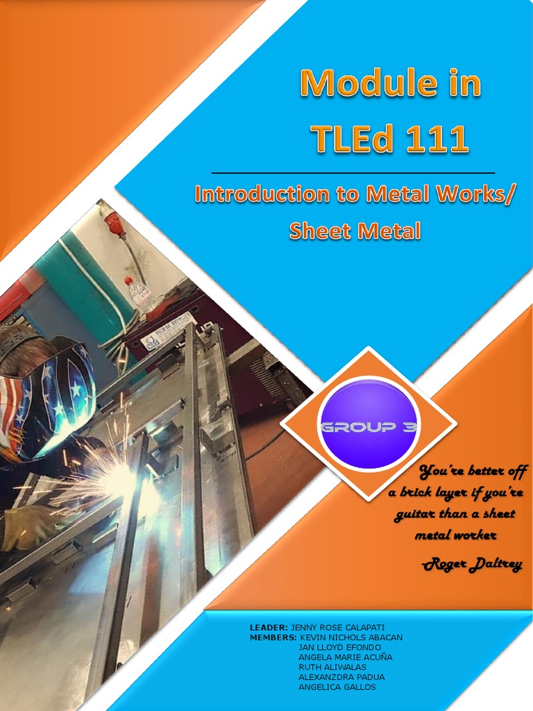 Module in Industrial Arts 1 | PDF | Sheet Metal | Metalworking