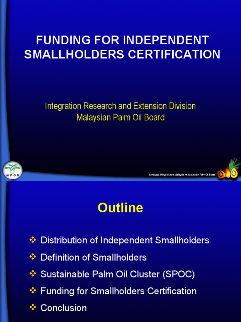 DR Bala - Mpob - Smallholders | PDF | Malaysia | Economies
