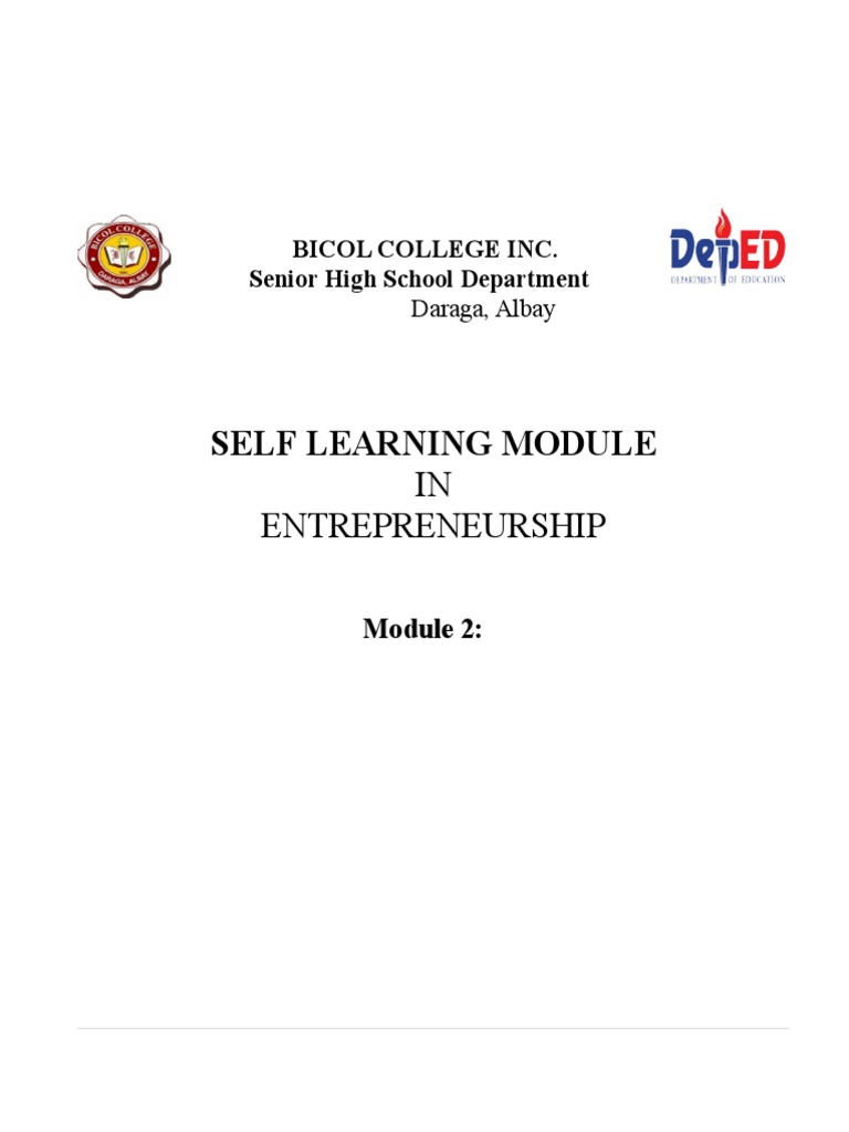 Module 2 in Entrepreneurship | PDF | Business Model | Business