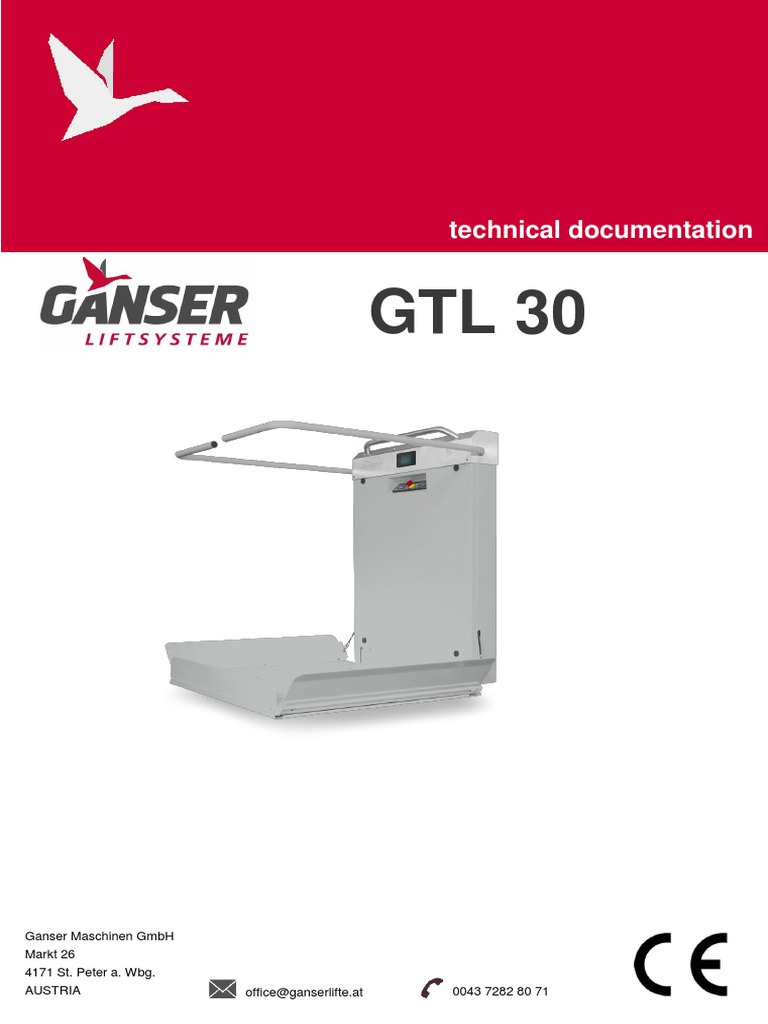 Technical Documentation GTL30 - Final | PDF | Elevator | Manufactured Goods