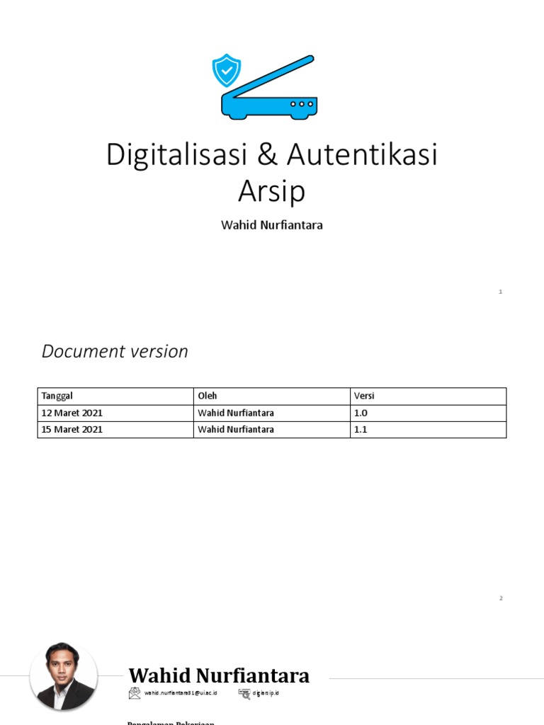 Materi Sesi 2 - Digitalisasi Dan Autentikasi Arsip | PDF