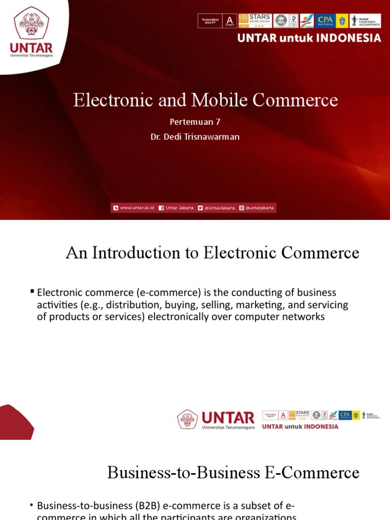 Electronic and Mobile Commerce | PDF | E Commerce | World Wide Web
