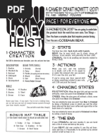Honey Heist - Character Sheets | PDF