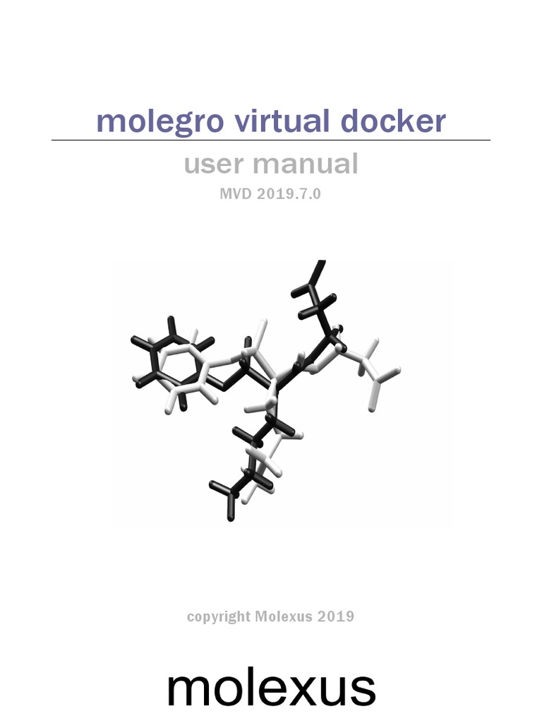 Molegro Virtual Docker: User Manual | PDF | Docking (Molecular) | Graphical User Interfaces