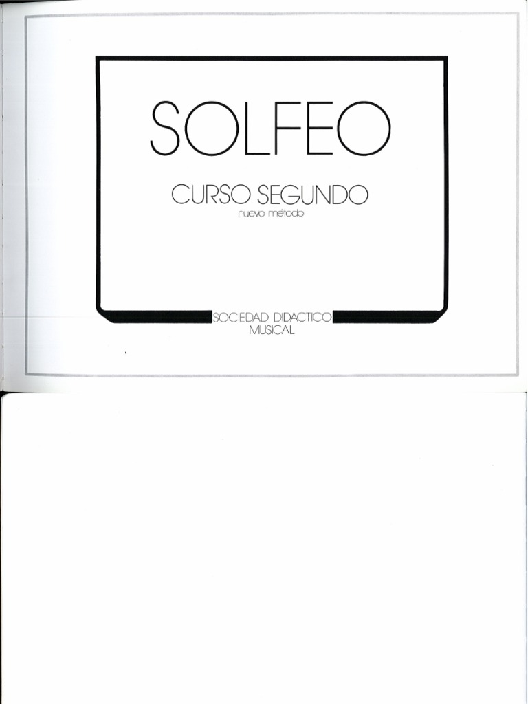 Solfeo Curso Segundo | PDF