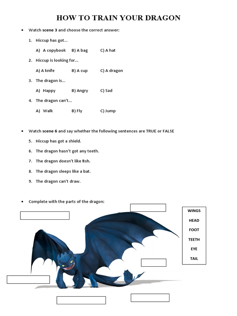 How To Train Your Dragon Videosheet | PDF