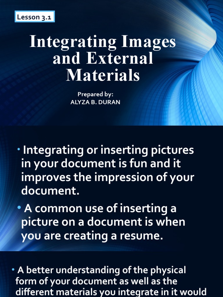 Integrating Images in Microsoft Word | PDF | Screenshot | Graphics