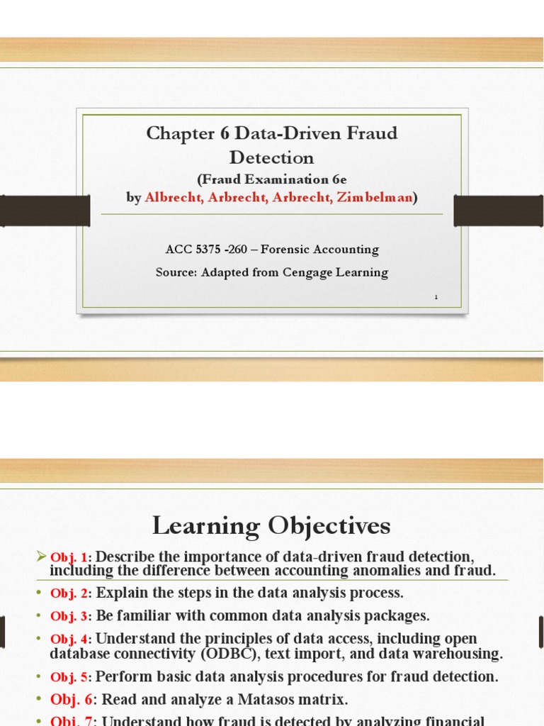 Chapter 6 Data-Driven Fraud Detection | PDF | Comma Separated Values | Data Analysis