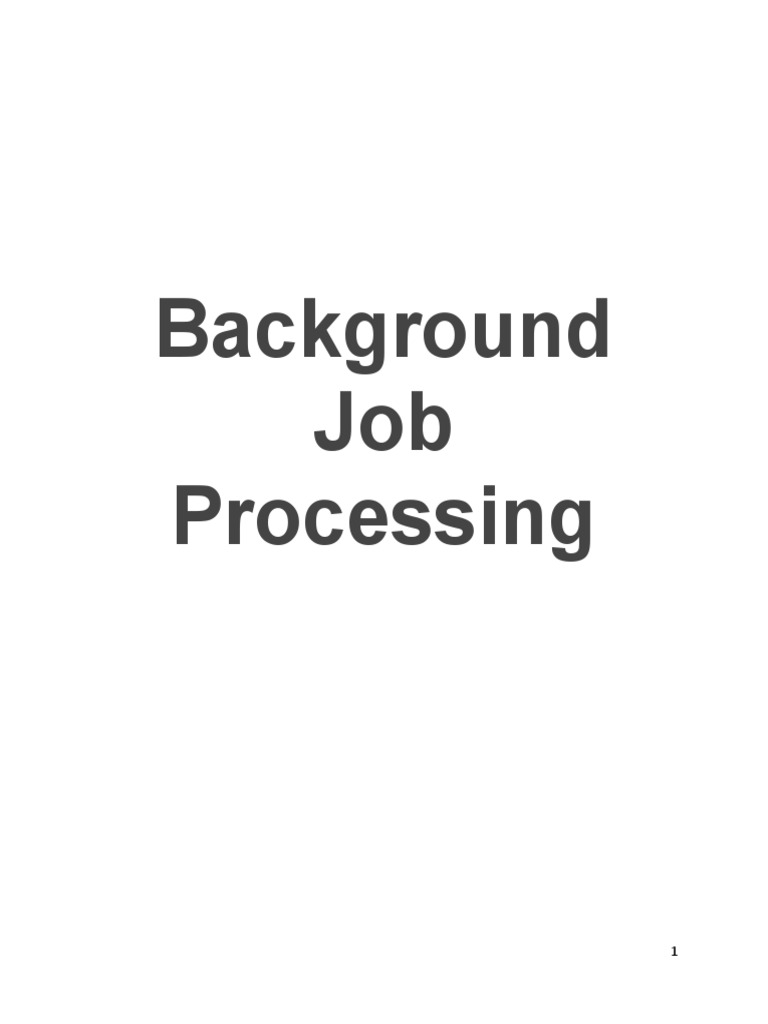 SAP Background Job Processing | PDF | File System | Computer File SAP Background Job Processing | PDF | File System | Computer File