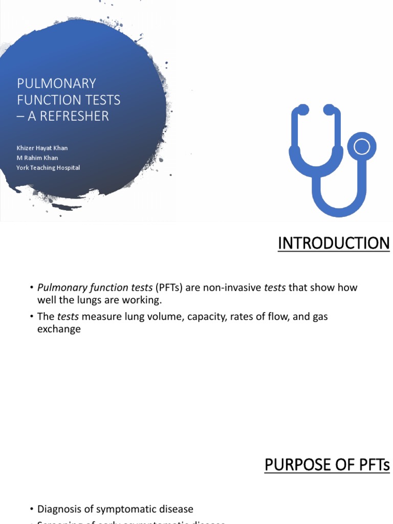 Pulmonary Function Test | PDF | Chronic Obstructive Pulmonary Disease ...
