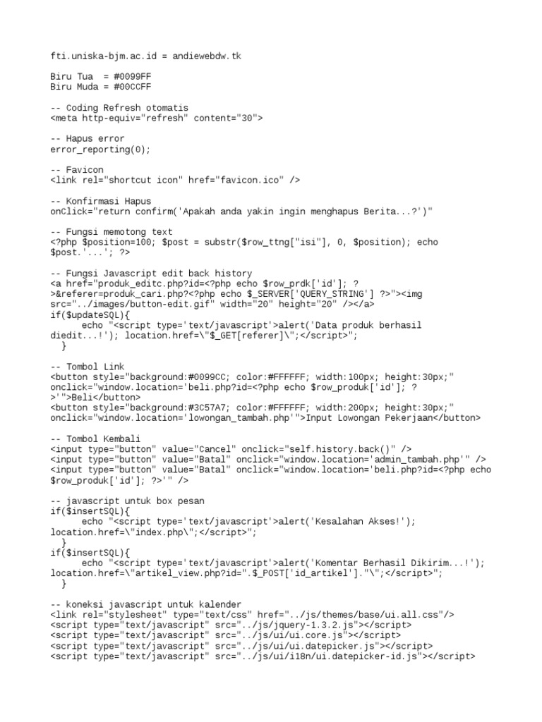 Kumpulan Coding | PDF | Computer File Formats | Computer Programming