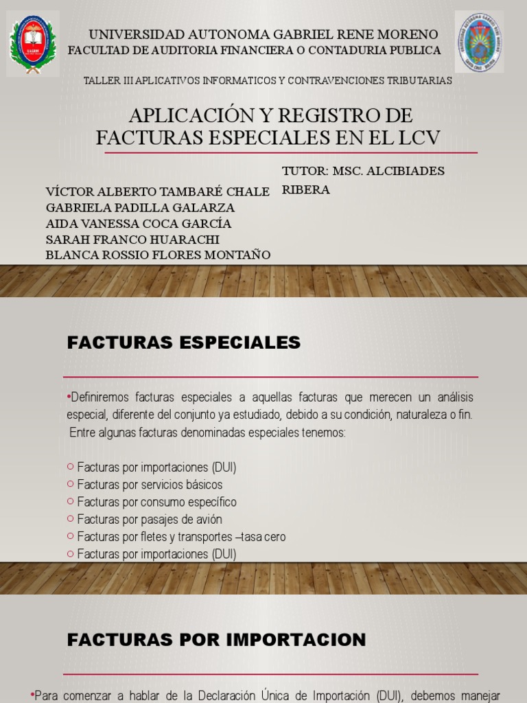 Aplicación y Registro de Facturas Especiales | PDF | aduana | Factura