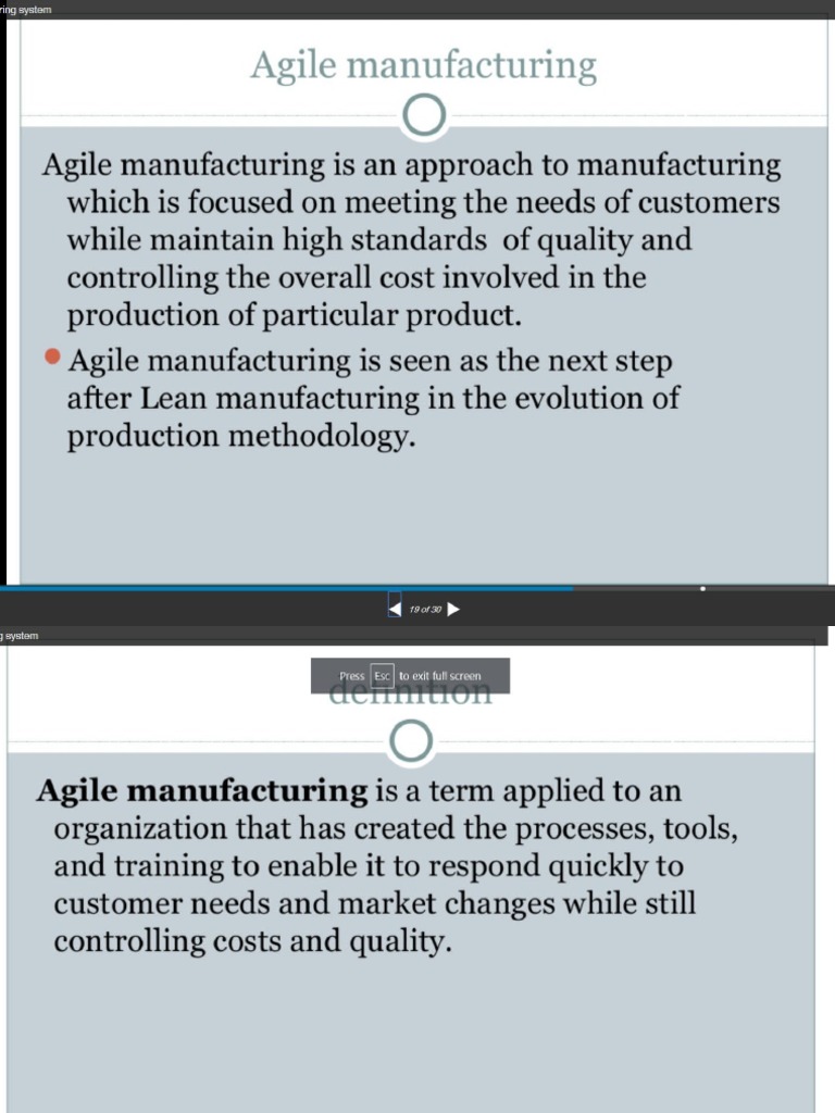 Agile Manufacturing | PDF