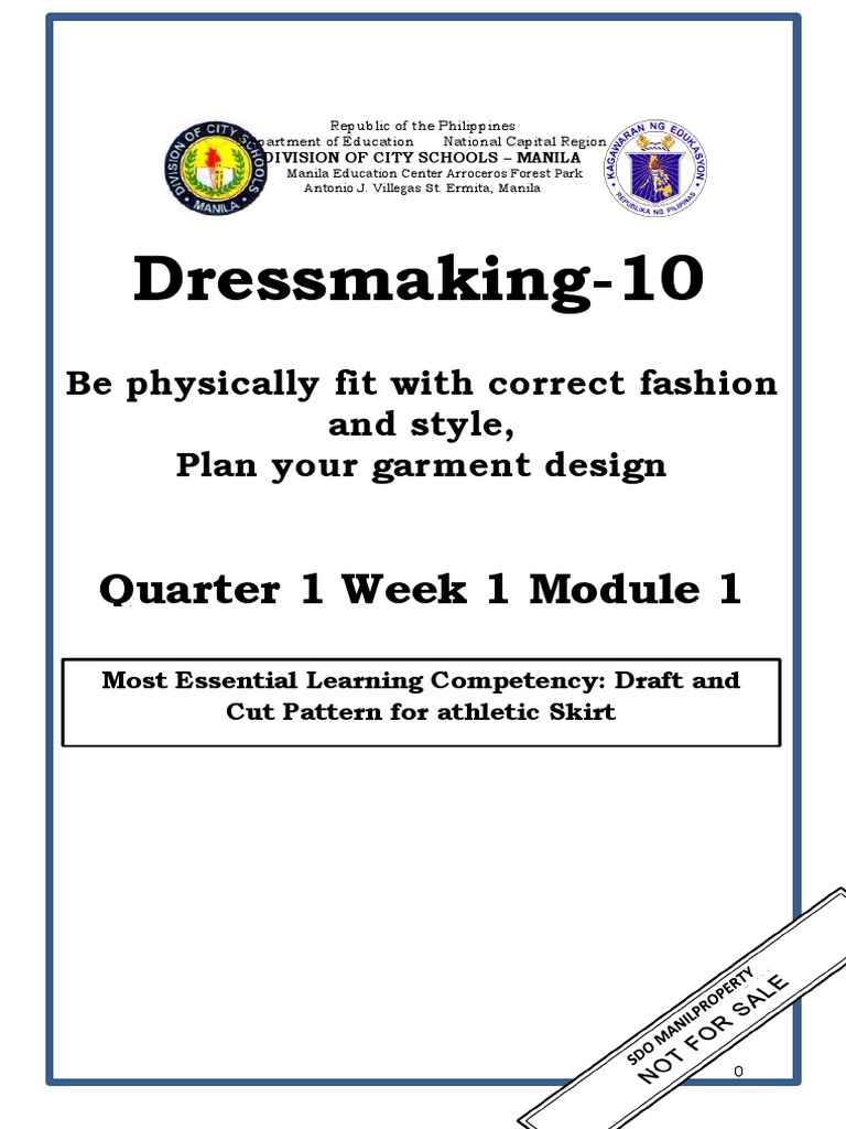 W1 Dressmaking G10 Q1 | Download Free PDF | Skirt | Blouse