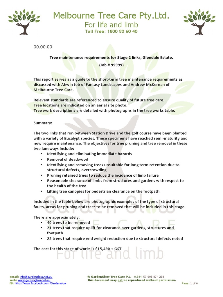 Sample Basic Maintenance Report | PDF | Pruning | Trees