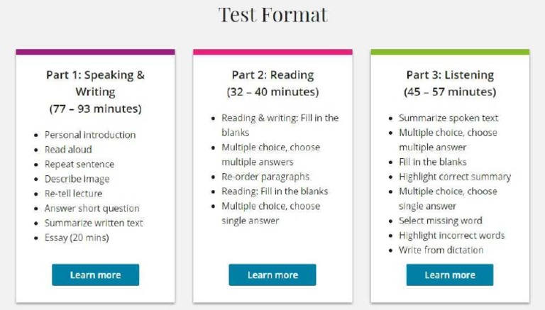 PTE Test Format | PDF