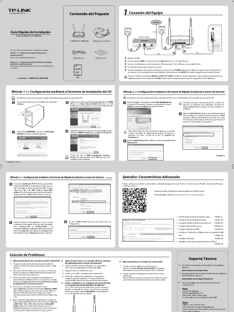 TL-WR841N V9 Qig 7106504607 Es | PDF