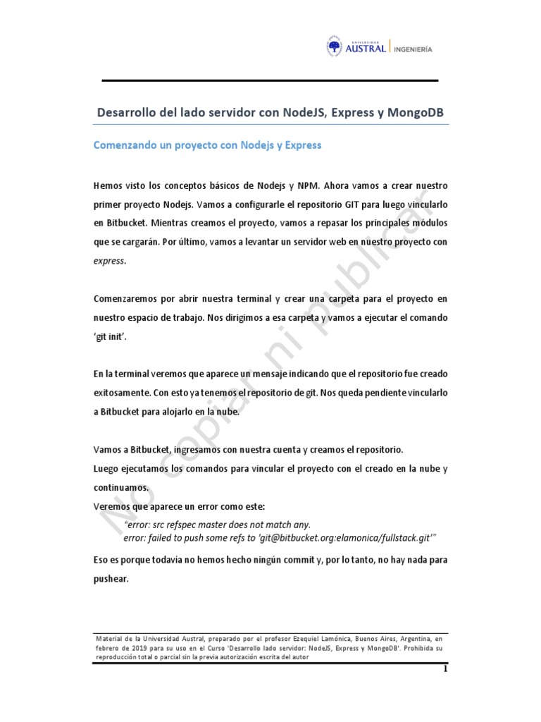Configurando un proyecto Node.js y Express desde cero | PDF | Archivo ...
