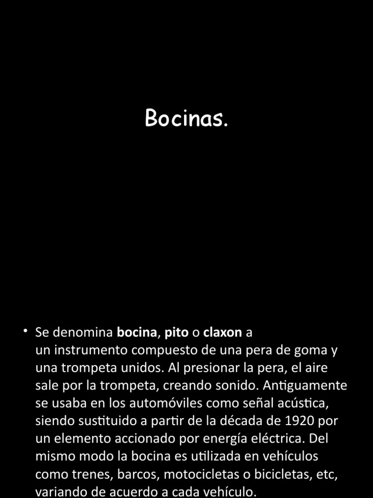 Sistema Acustico (Claxon, Pito y Trompetas Con Compresor) | PDF ...