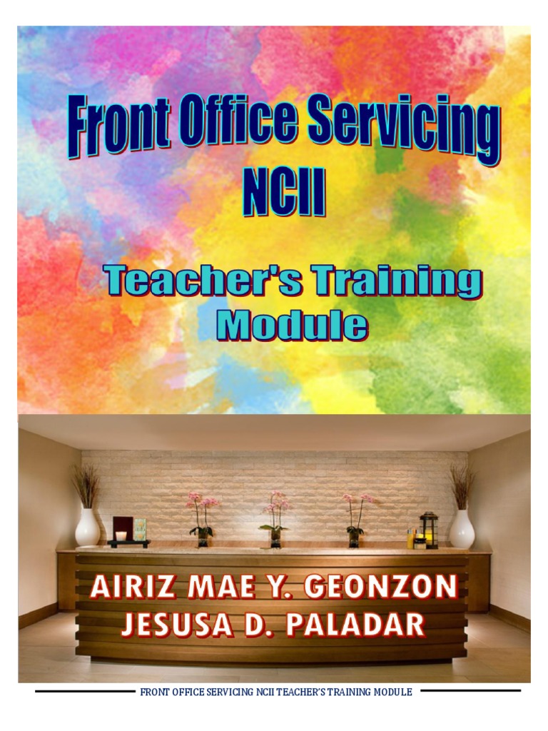 Front Office Servicing NC II Work Immersion Module | PDF | Monitoring ...