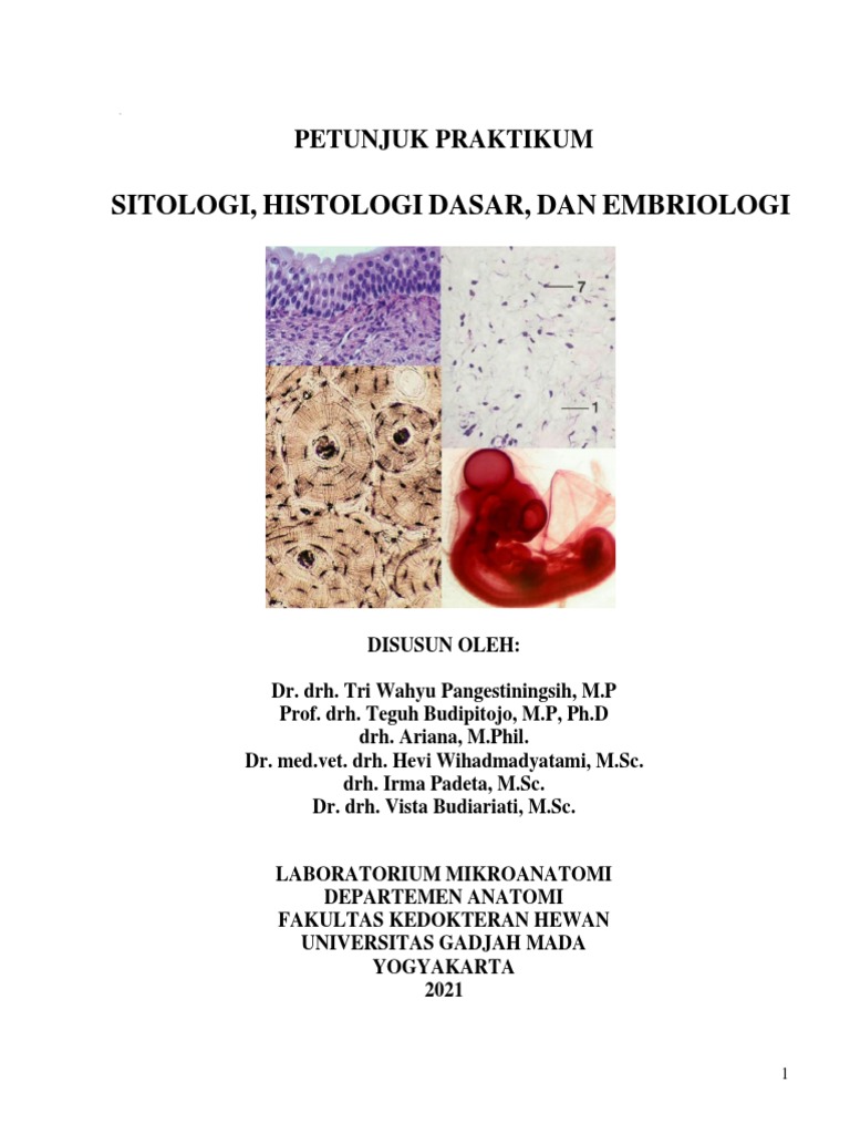 Petunjuk Praktikum Histologi Dasar Dan Embriologi 2021 | PDF