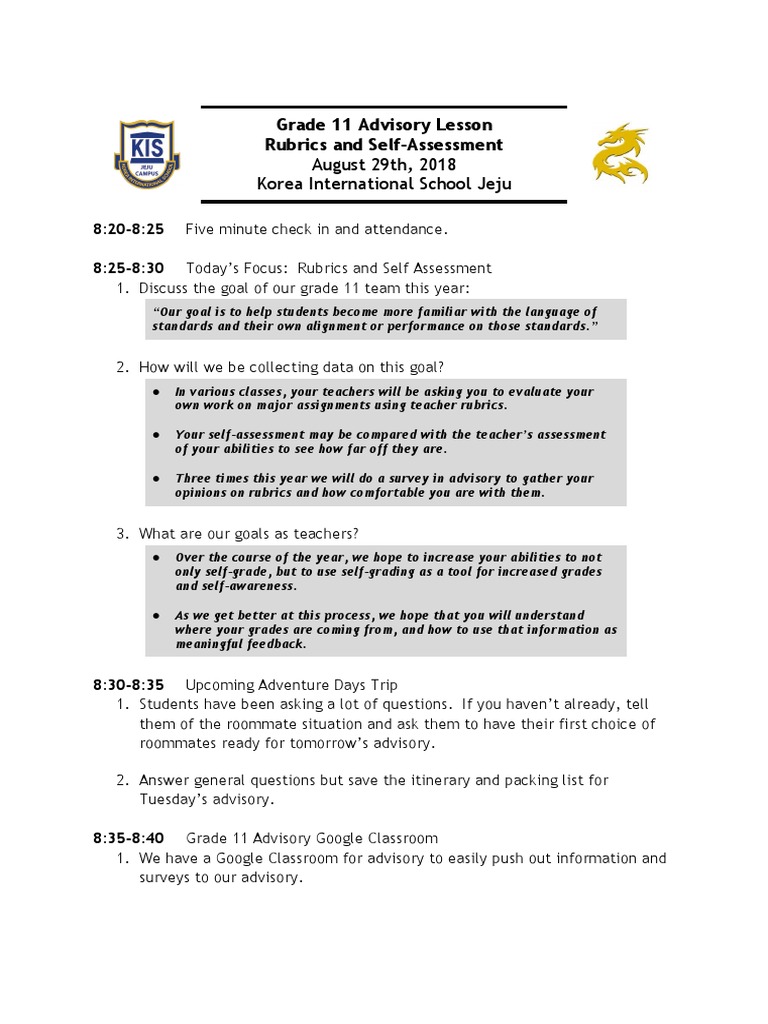 Grade 11 Rubrics & Self-Assessment Guide | PDF | Wellness