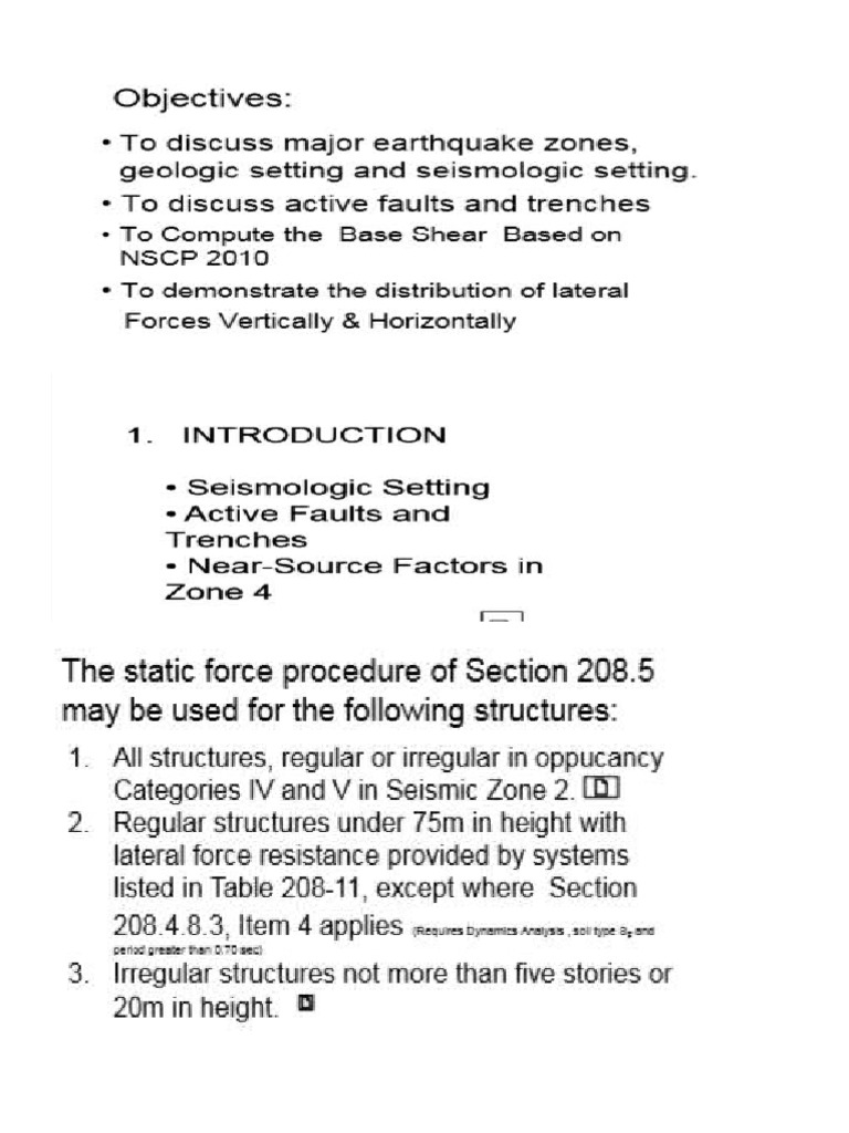 Seismic Load Calculations | PDF