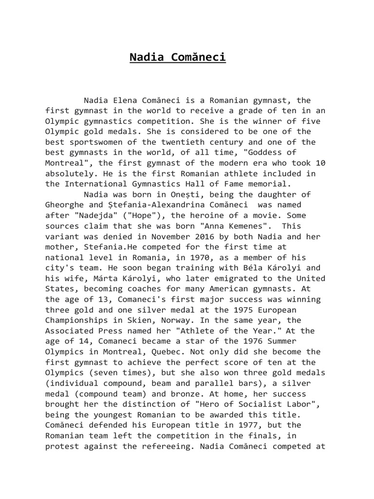 The Rise of the "Perfect 10 | PDF | Gymnastics | Indoor Sports