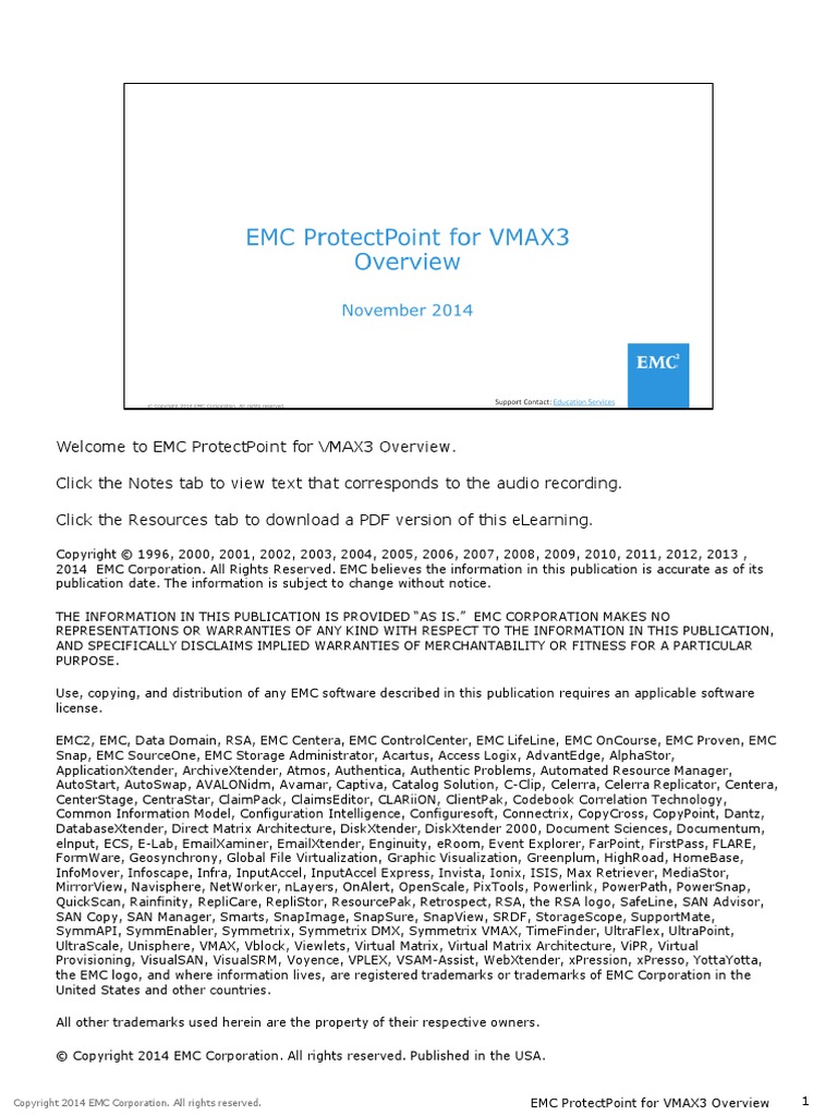 EMC ProtectPoint For VMAX3 Overview - SRG | PDF | Backup | File System