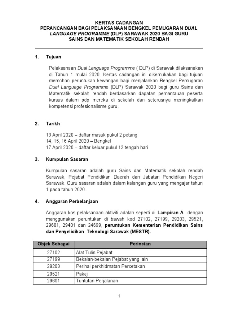 Contoh Kertas Kerja | PDF