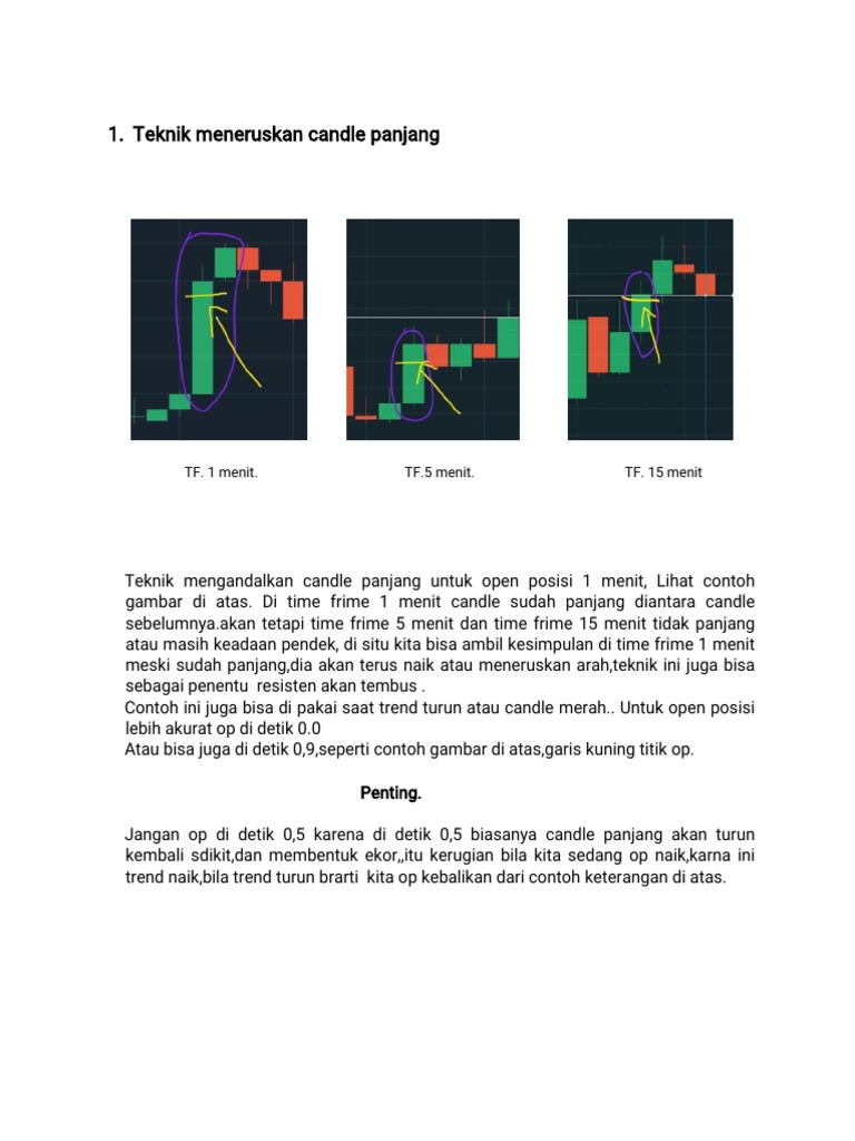 Teknik Trading Candle Panjang dan Arah | PDF